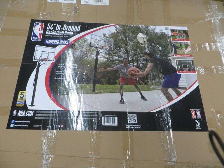 NBA 54" Inground Basketball Hoop - See Details - Lambrecht Auction, Inc.