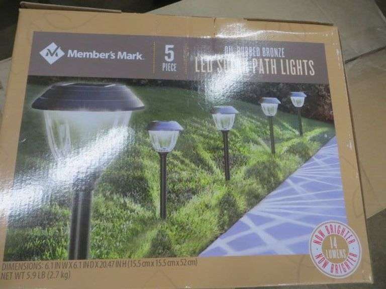 Members Mark LED Solar Path Lights 5 Piece - Lambrecht Auction, Inc.