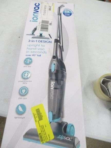 Ionvac 3n1 Design Upright To Hand Vac - Lambrecht Auction, Inc.