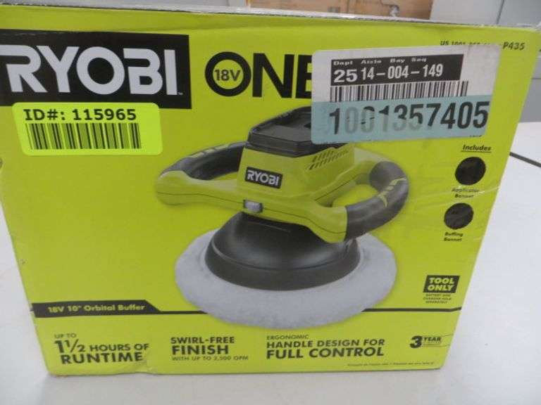 Ryobi 18v 10" Orbital Buffer - Tool Only - Lambrecht Auction, Inc.