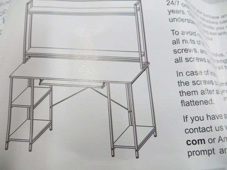 Black Computer Desk - Unassembled - See Details - Lambrecht Auction, Inc.