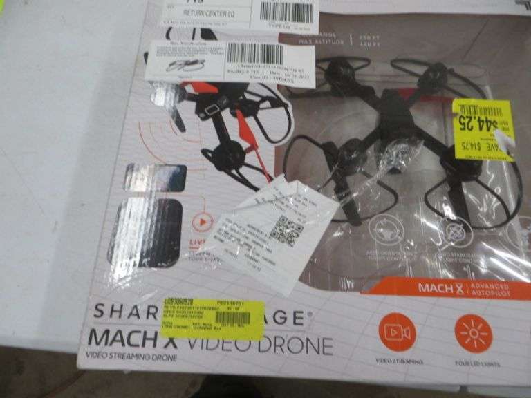 Sharper Image Mach X Video Drones - See Details - Lambrecht Auction, Inc.