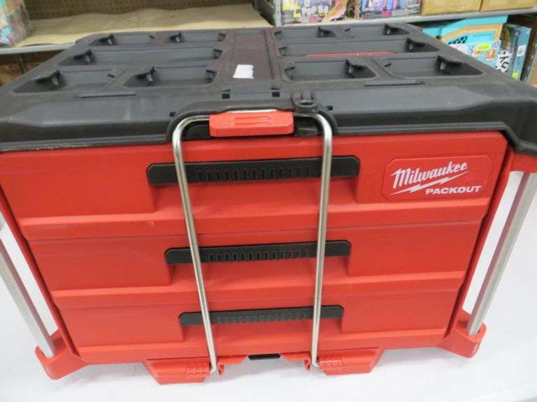 Milwaukee 3 Drawer Pack Out - Lambrecht Auction, Inc.