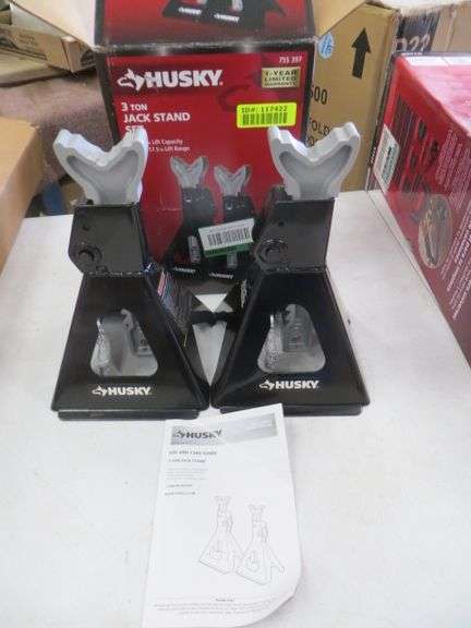 Pair Of Husky 3 Ton Jack Stands - Lambrecht Auction, Inc.