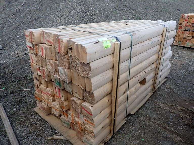 Cedar D-Log Siding 6" x 6" x RL - Lambrecht Auction, Inc.