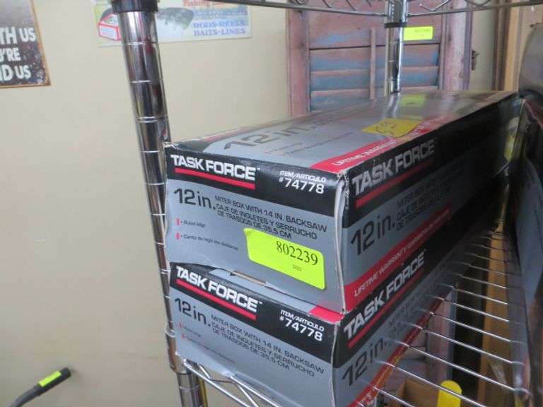 Two 12" Plastic Miter Boxes w/ Saw - Lambrecht Auction, Inc.