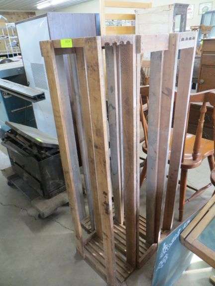 Four Racks for 45" Table Leaves - 4 leaves each - Lambrecht Auction, Inc.