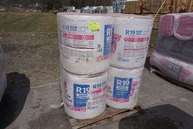 R-19 Fiberglass Rolls Insulation - Lambrecht Auction, Inc.