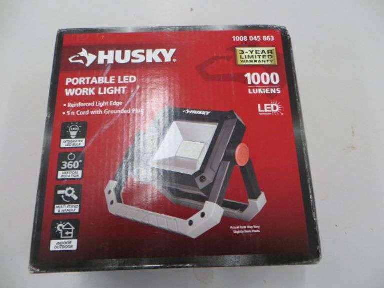 Husky Portable LED Work Light - Lambrecht Auction, Inc.