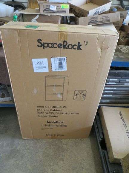 Space Rack 3 Door Storage Cabinet - Unassembled - Lambrecht Auction, Inc.