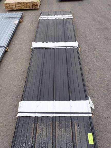 Bronze Corrugated Metal Panel 3'x12' - Lambrecht Auction, Inc.