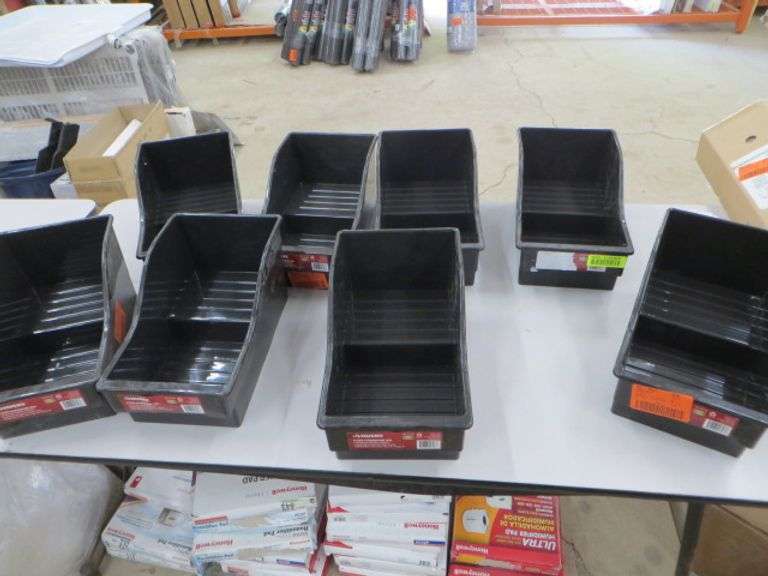 Eight Husky 2 Tier Hardware Bins - Lambrecht Auction, Inc.