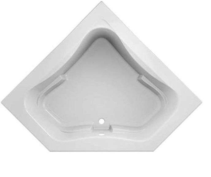 Jacuzzi Primo 60"x60" White Acrylic Drop In Corner Whirlpool Bathtub ...