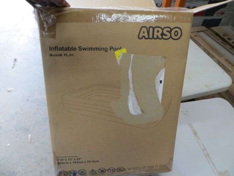 Airso Inflateable Swimming Pool - Lambrecht Auction, Inc.