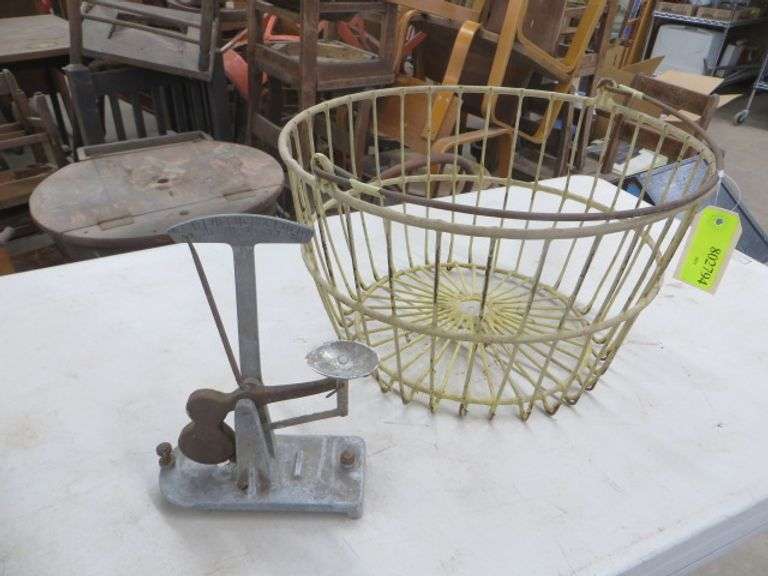 Egg Basket & Scale - Lambrecht Auction, Inc.