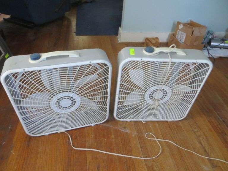 Pair Of 20" Box Fans - Lambrecht Auction, Inc.