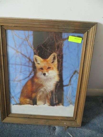 Framed Fox Print - Lambrecht Auction, Inc.