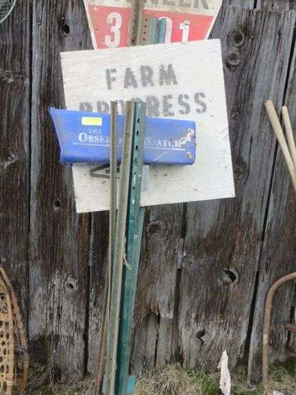 T-Posts With Signs - Lambrecht Auction, Inc.
