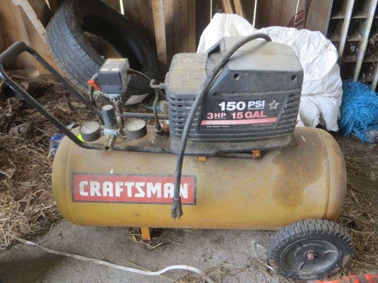 Craftsman 15 Gallon Compressor - Pumps - Lambrecht Auction, Inc.