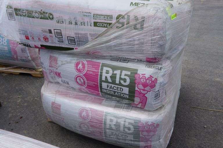 R-15 Fiberglass Bagged Insulation - Lambrecht Auction, Inc.