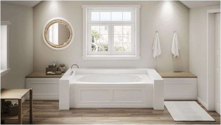 Jacuzzi Amiga 72" Soaking Alcove Skirted Bathtub with Right Drain ...