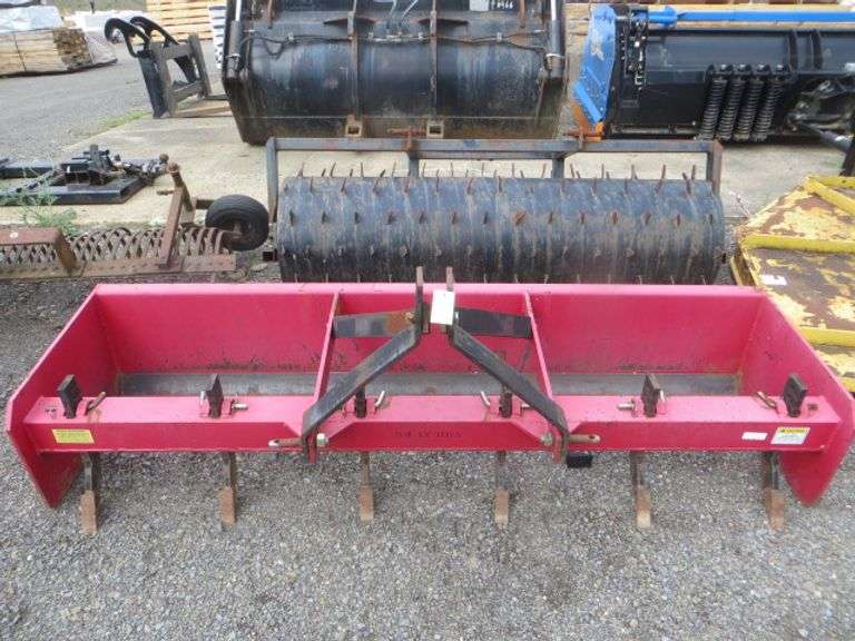 7' 3-Point Hitch Box Blade with Scarifiers - Lambrecht Auction, Inc.