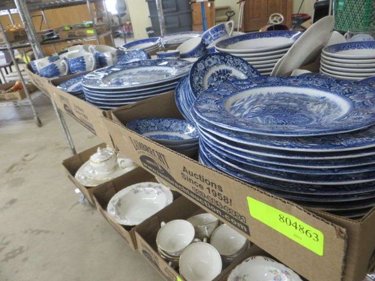 Liberty Blue Dinnerware 3 Boxes - Lambrecht Auction, Inc.