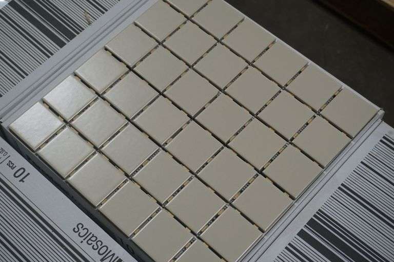 Soho Linen Matte Porcelain Tile Mosaics Tile 2"x2" - Lambrecht Auction ...