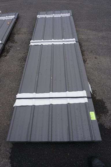 Charcoal Gray Corrugated Metal Panel 3'x12' - Lambrecht Auction, Inc.