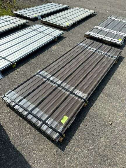 Bronze Corrugated Metal Panel 3'x8' - Lambrecht Auction, Inc.