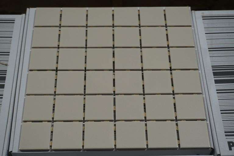 Soho Linen Matte Porcelain Tile Mosaics Tile 2"x2" - Lambrecht Auction ...