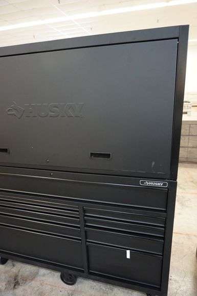 Husky 80 in. 10-Drawer Garage Workcenter - Lambrecht Auction, Inc.