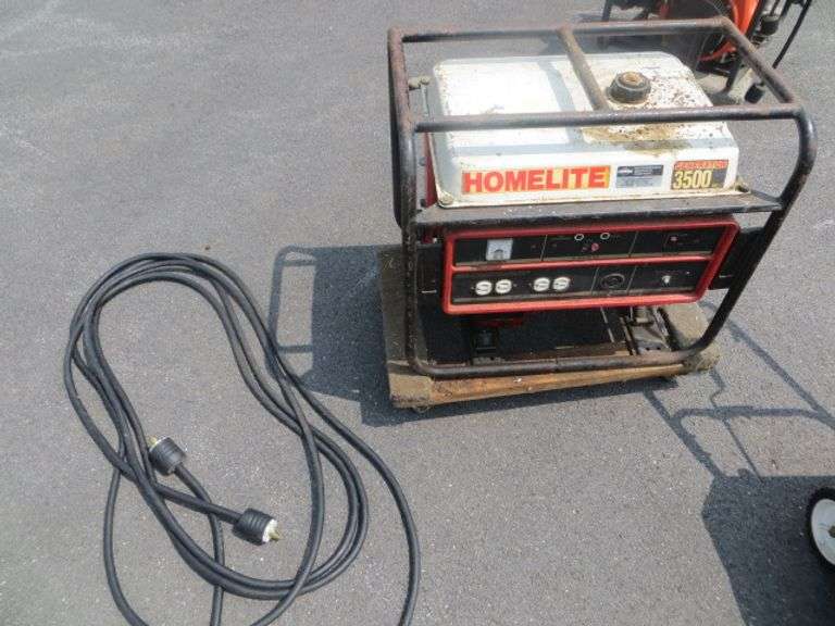 Homelite 3500 Watt Generator with Cord - Lambrecht Auction, Inc.