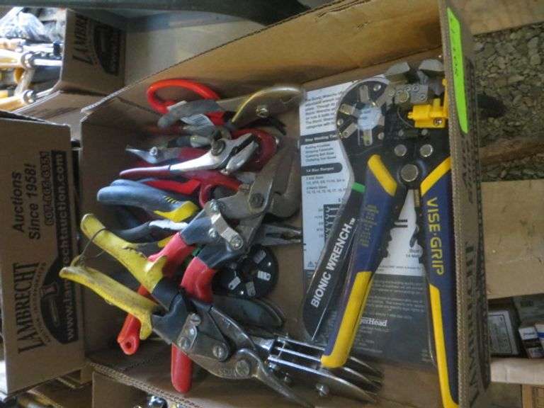 Assorted Snips, Pliers, Wire Snippers, Etc. - Lambrecht Auction, Inc.