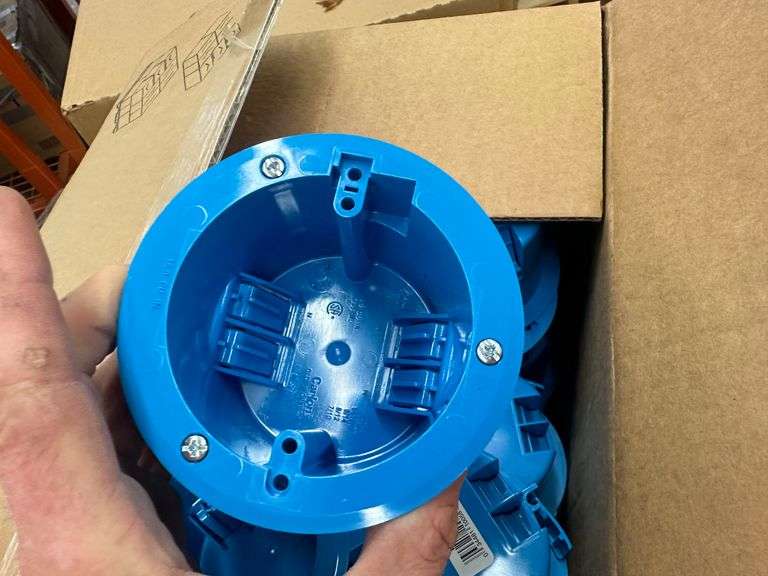 Carlon 1-Gang 18 cu. in. PVC Round Old Work Electrical Box 75pc Box ...