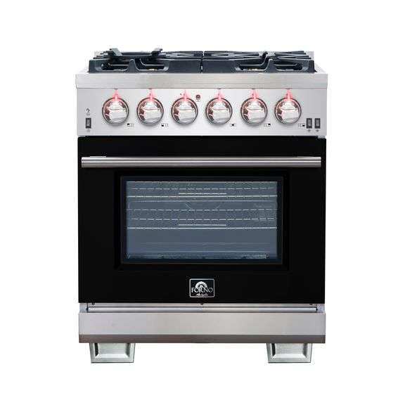 Forno Capriasca 30 in. 4.32 cu. ft. Gas Range with 5 Gas Burners Oven ...