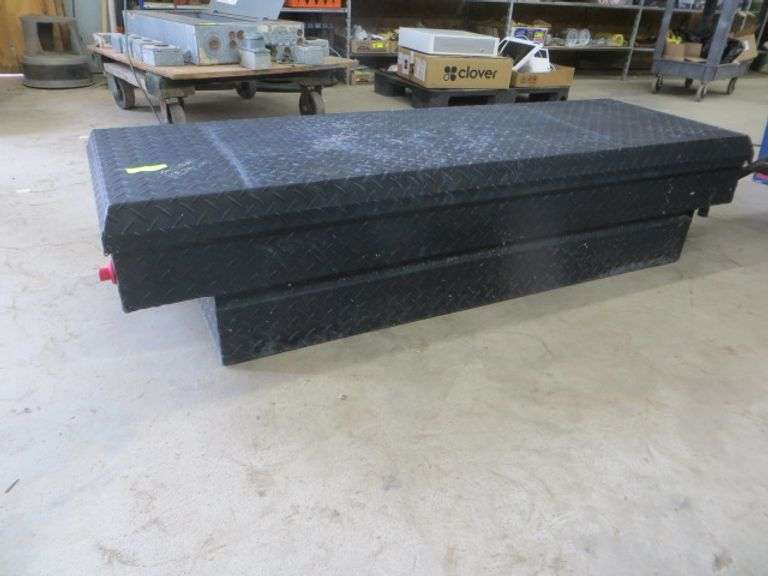 Painted Aluminum Over the Bed Rail Tool Box - Lambrecht Auction, Inc.