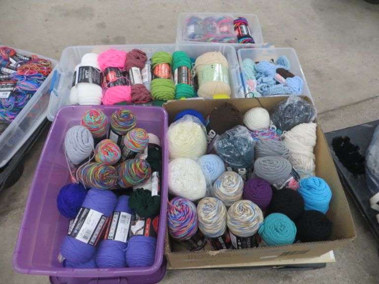 Pallet Of Yarn - Lambrecht Auction, Inc.