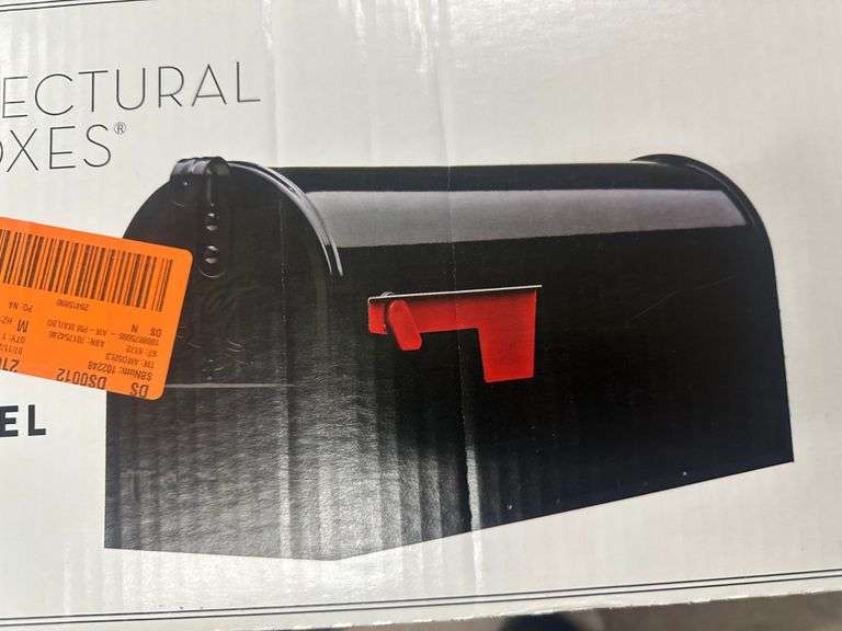 Architectural Mailboxes Elite Black Galvanized Steel Post Mount Mailbox ...