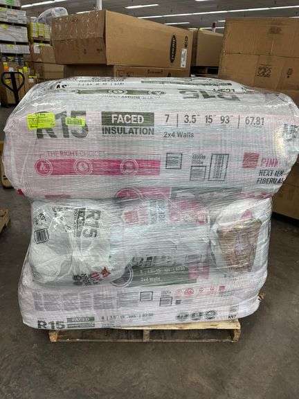 R-15 Fiberglass Bagged Insulation - Lambrecht Auction, Inc.
