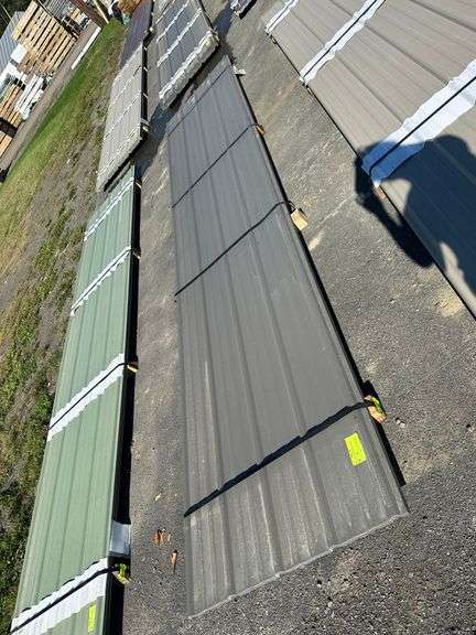 Bronze Corrugated Metal Panel 3'x16' - Lambrecht Auction, Inc.