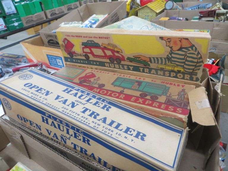 Hubley and Marx Plastic Trucks in Original Boxes - Lambrecht Auction, Inc.
