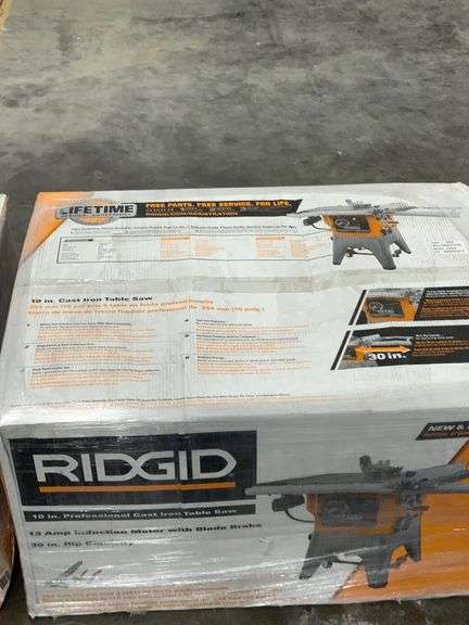 R 4520 Ridgid Cast Iron Table Saw 10” - Langham Auctioneers