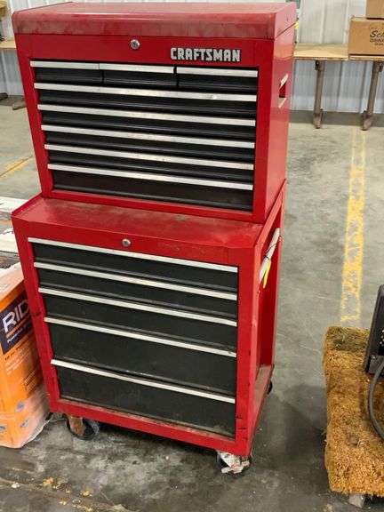 Craftsman (13) Drawer Cabinet Tool Box on Wheels - Langham Auctioneers