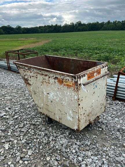 Garbage Dumpster on Caster Wheels - Langham Auctioneers