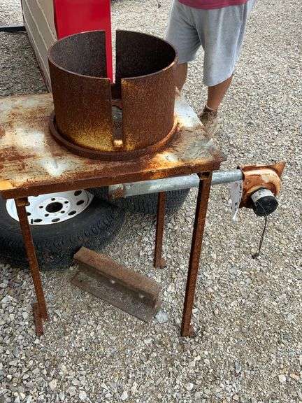 Hand Forge w/rail and blower - Langham Auctioneers