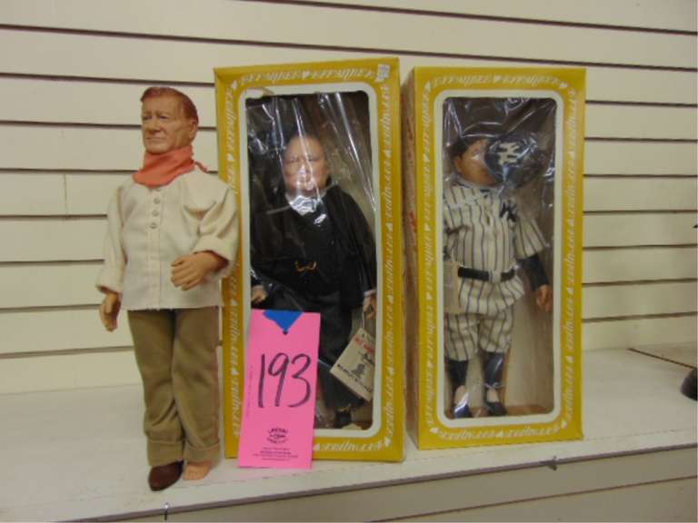 3 vintage dolls: John Wayne, Winston Churchill & Babe Ruth - Lindsay ...