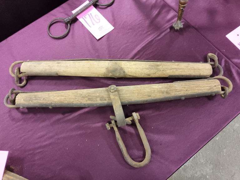 2 antique double tree yokes - Lindsay Auctions & Realty LLC