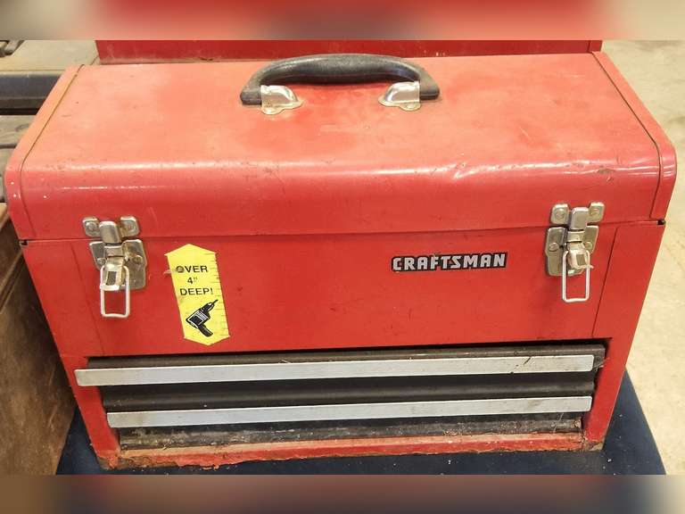 Craftsman 2 drawer tool box with contents SEE PICS - Lindsay Auctions ...