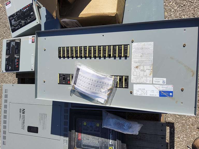 1 pallet of 11 pcs safety switches; panel box; power circuit monitor ...